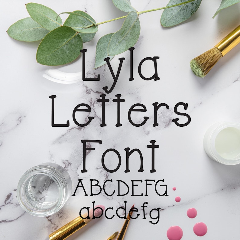 Lyla Letters Font, Cute Handwritten Font, Playful Rounded Font ...