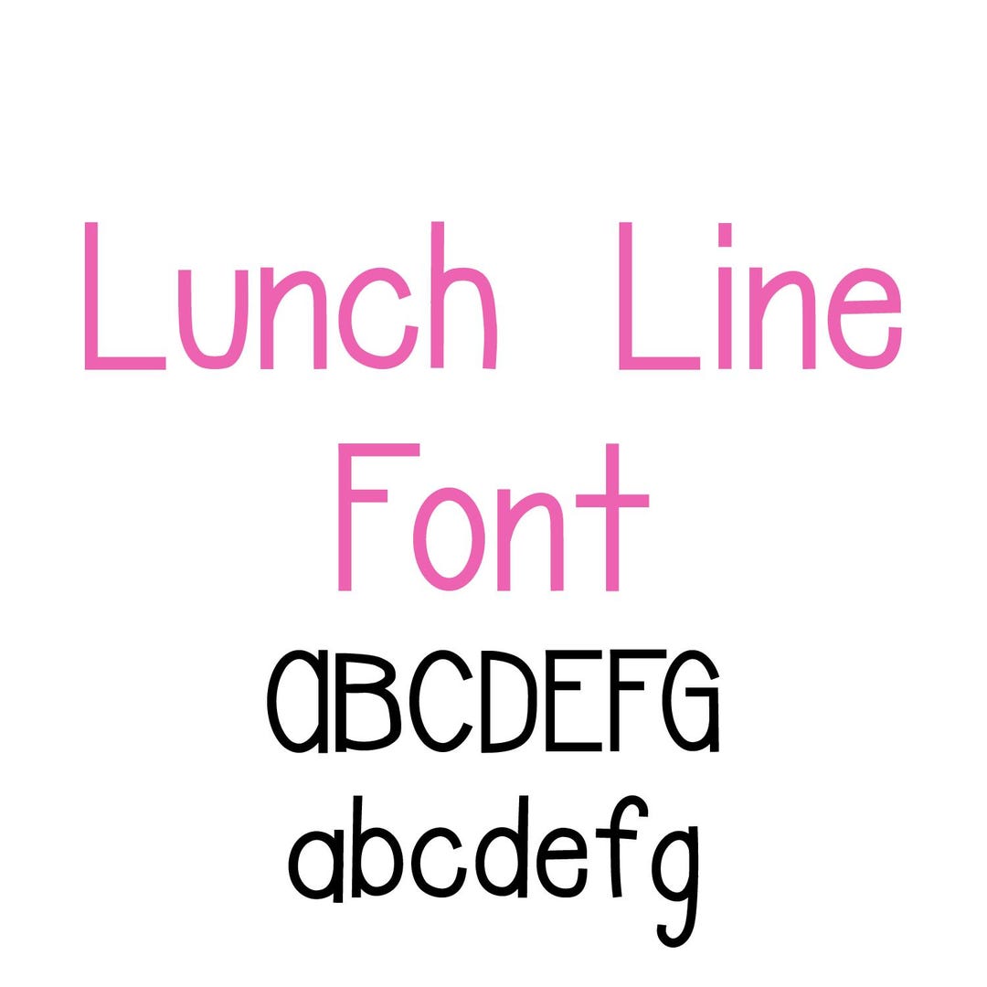 Lunch Line Font, Handwritten Font, Cute Fonts, Commercial Use Font ...