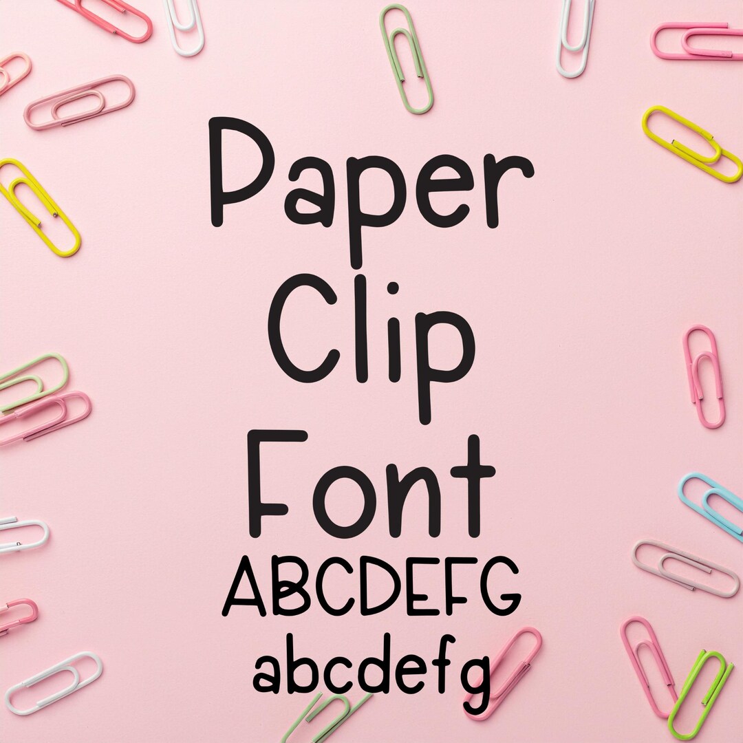 Paper Clip Font, Playful Handwritten Sans Serif Font, Cute Fonts ...