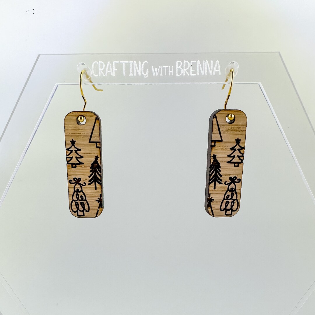 Christmas Tree Earring SVG File, Laser SVG File, Earring Cut File for ...