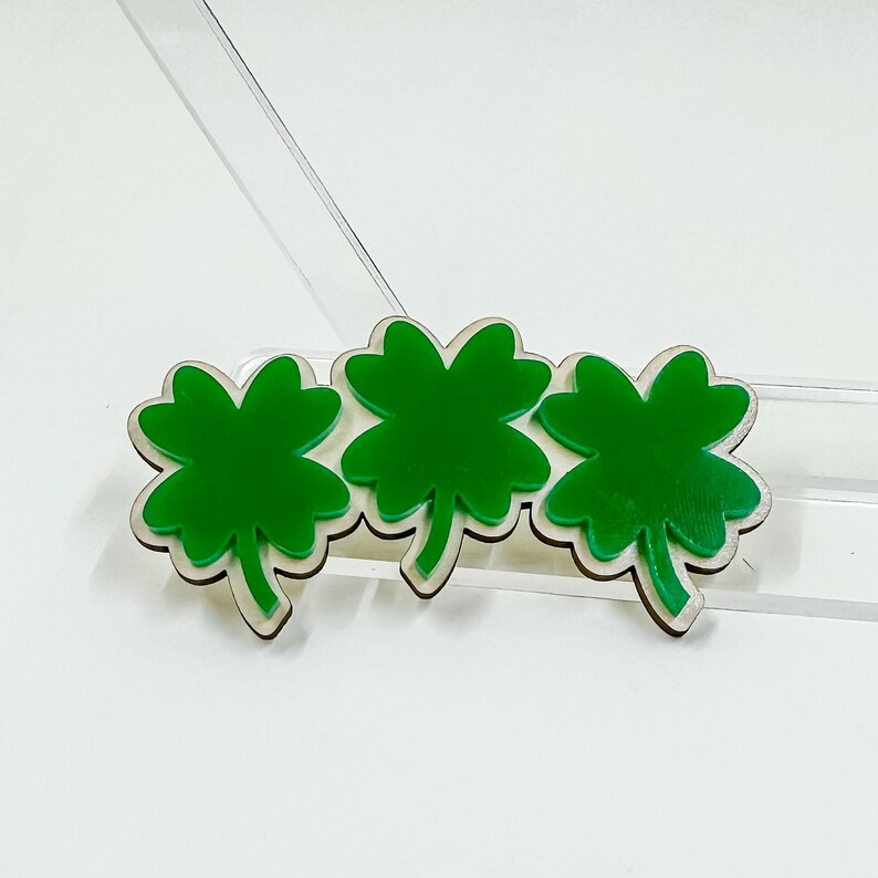 Shamrock Hair Clip SVG File, Laser SVG File, St Patrick’s Day Hair Clip ...