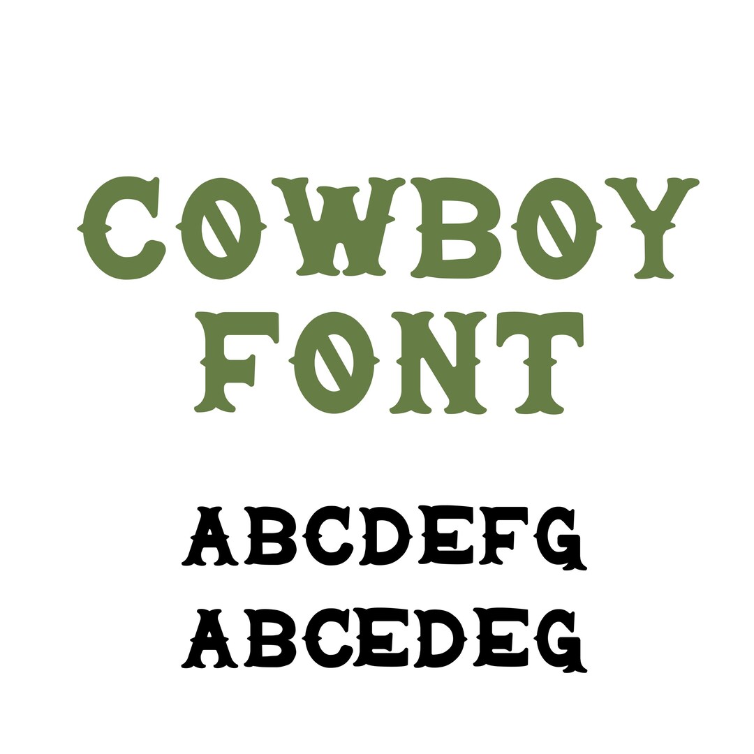Cowboy Font, Commercial Use Font, Cute Fonts, Fonts for Crafting ...