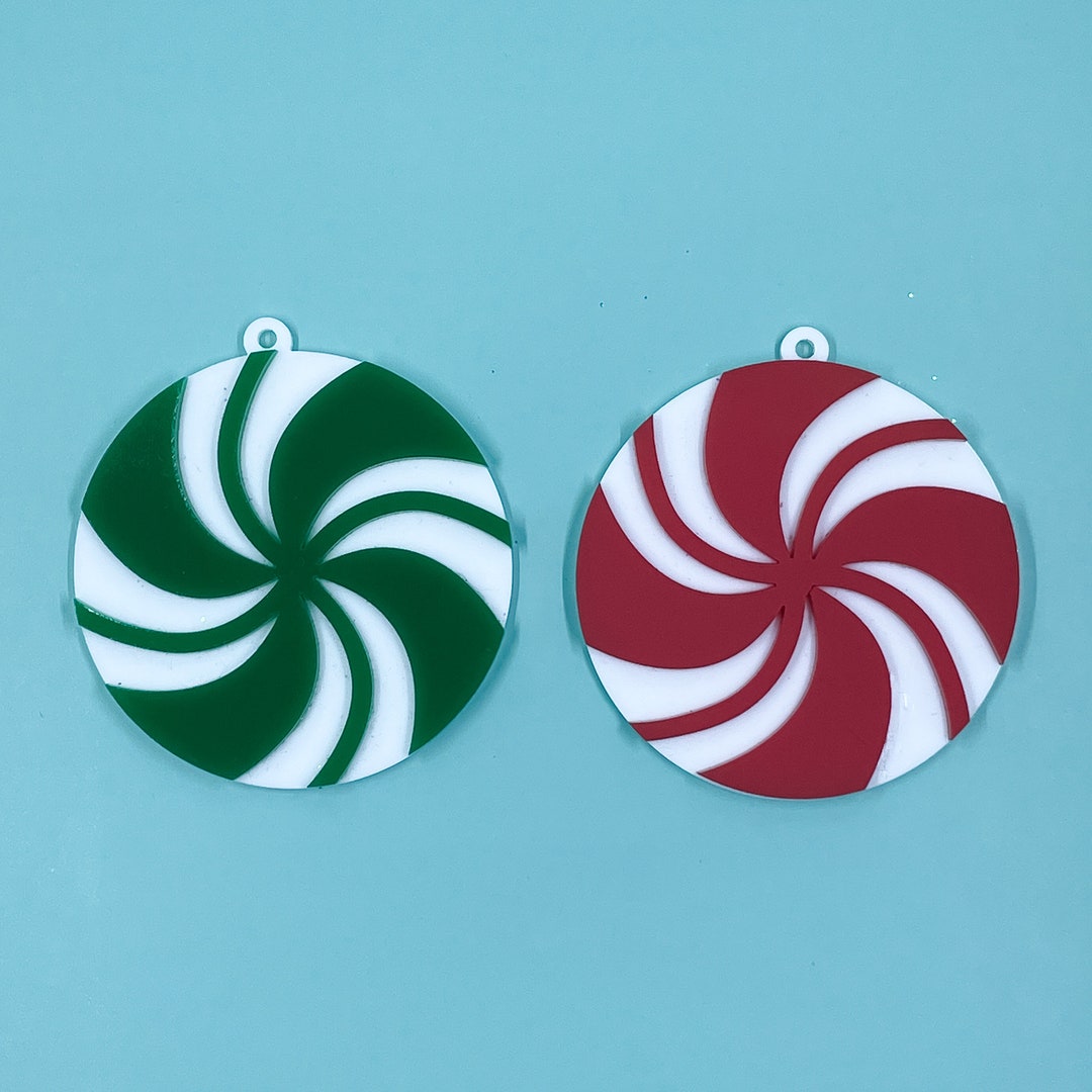Peppermint Candy Ornament SVG, Christmas Tree Decor SVG, Laser Cut ...