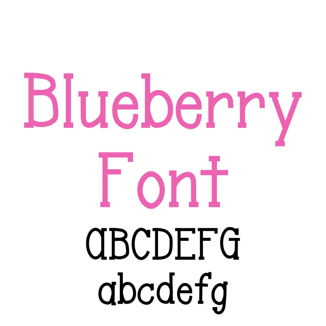 Blueberry Font, Handwritten Font, Cute Fonts, Commercial Use Font ...