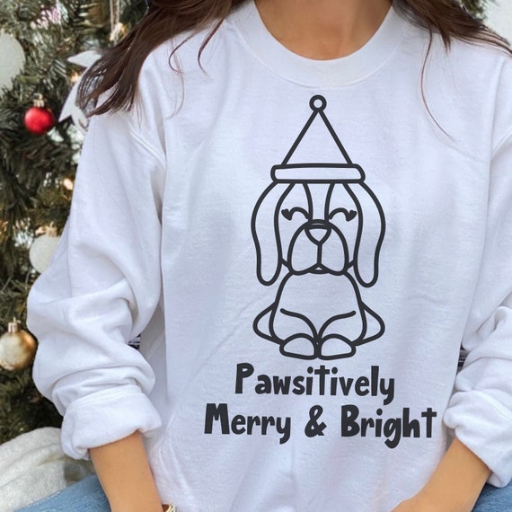 Pawsitively Christmas Dog T-shirt SVG File Christmas Shirt - Etsy