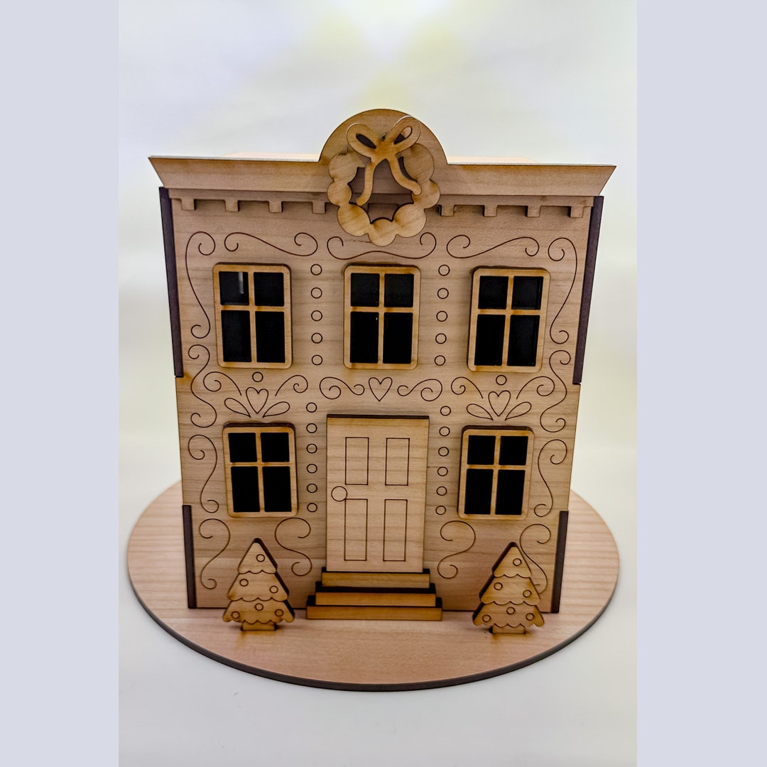 Gingerbread House Laser SVG Files, Christmas House Cut Files for Laser ...