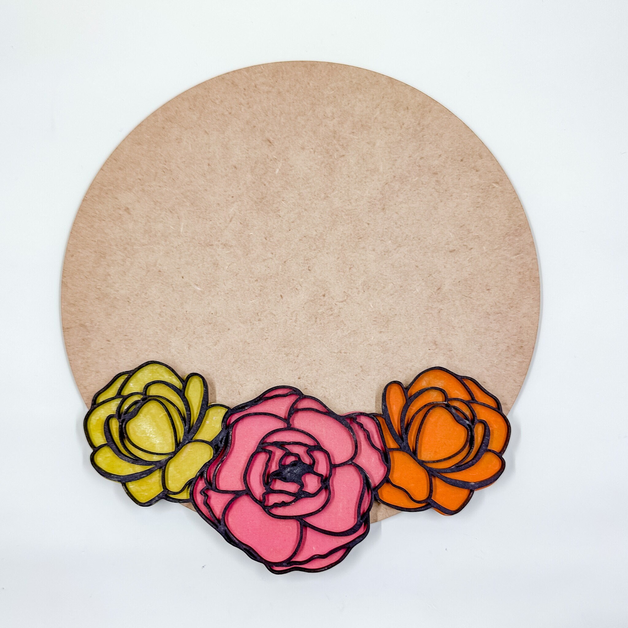 Peony Layered Sign SVG, SVG for Laser Cutters, Glowforge Project ...