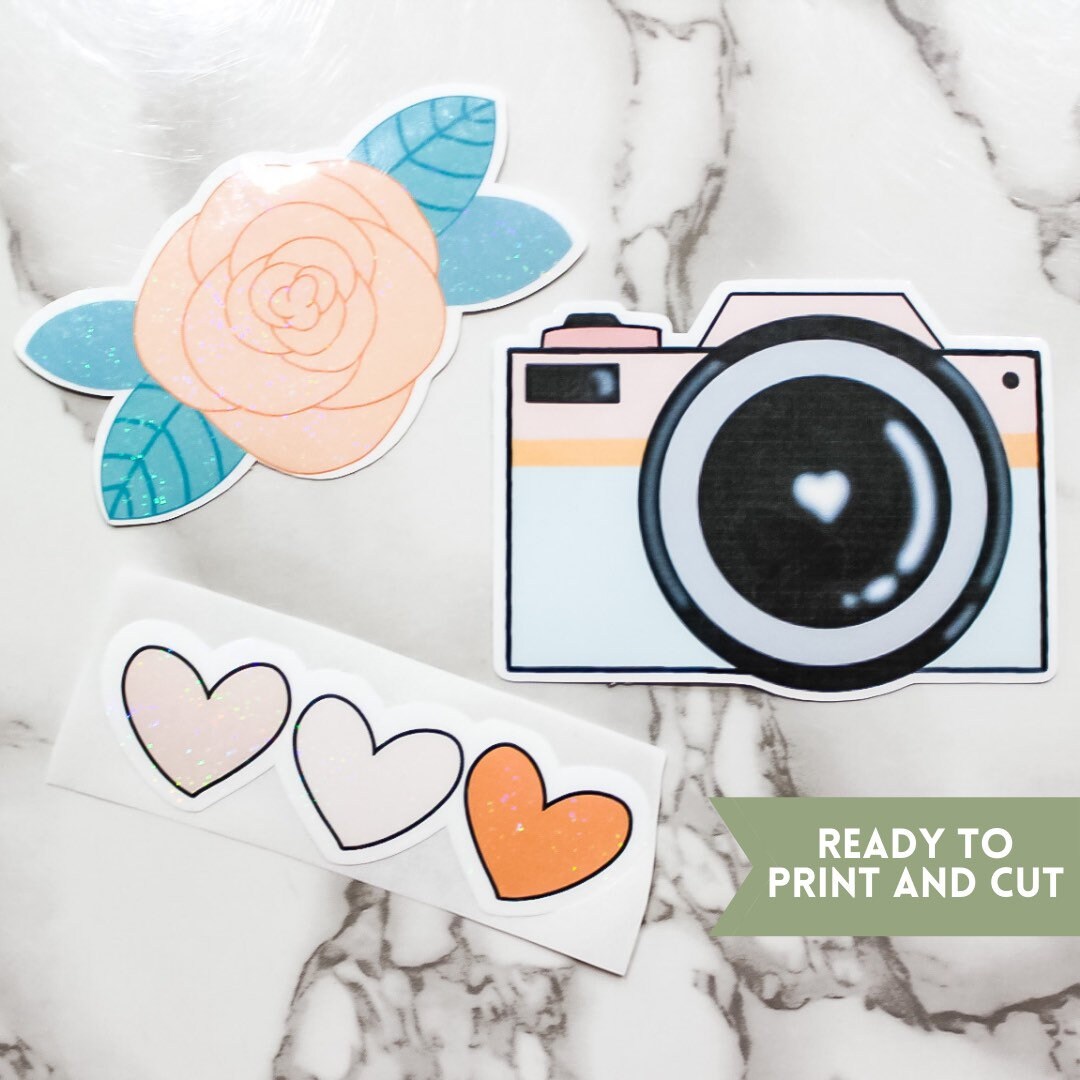 Camera Sticker Design Bundle PNG File Cut File - Etsy