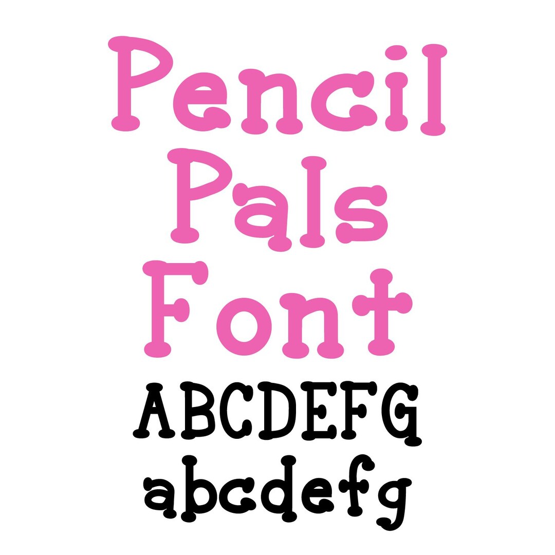 Pencil Pals Font, Classroom Handwritten Font, Cute Fonts, Commercial ...