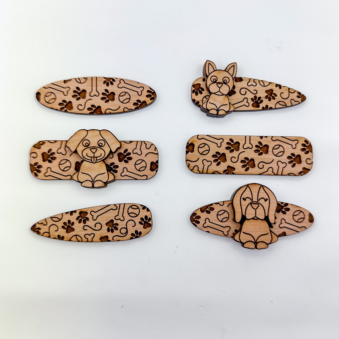 Engraved Hair Clip SVG File, Laser Cut File, Hair Clip Laser Cut File ...