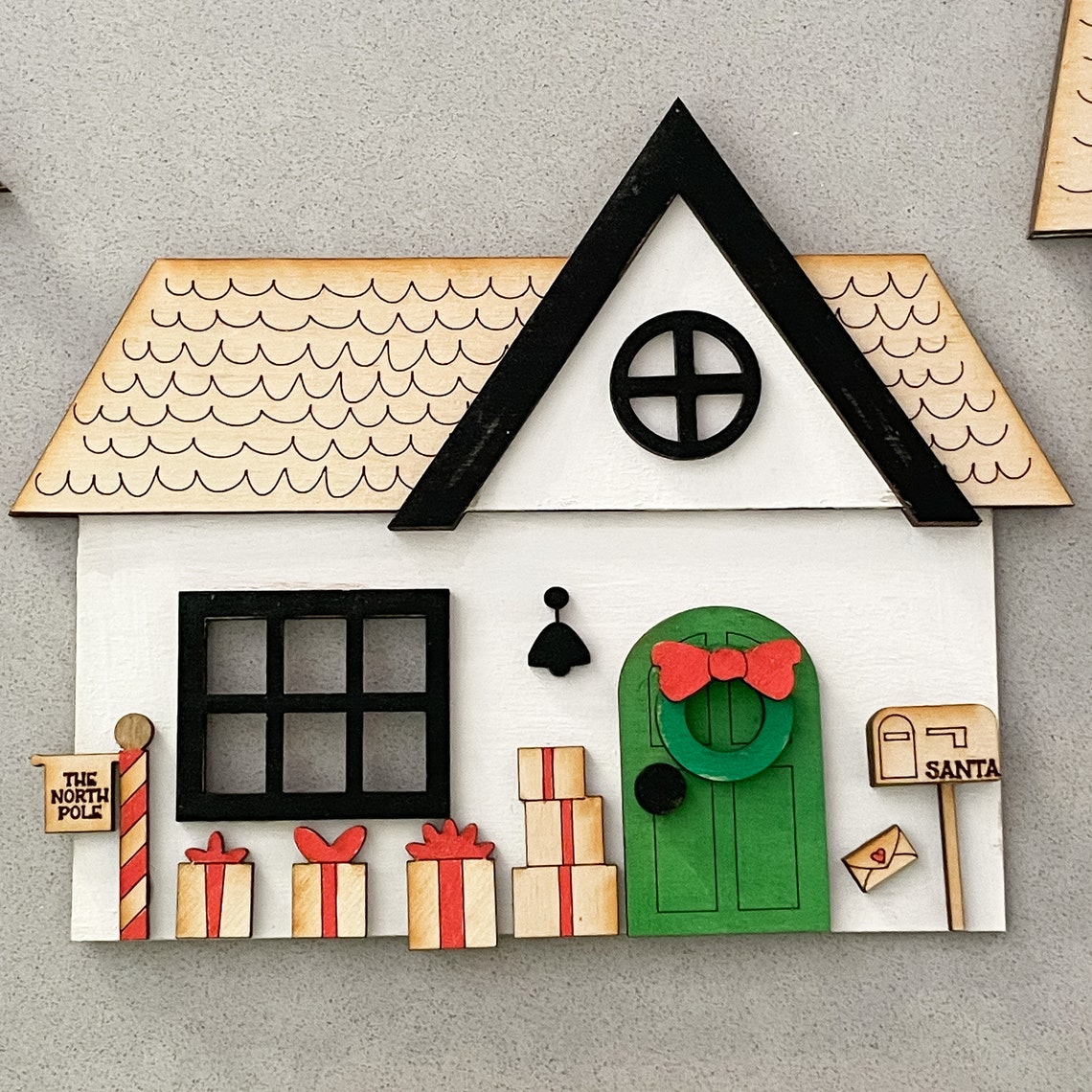 Christmas Village SVG File, Mantle Decor Cut File, Laser Ready SVG ...