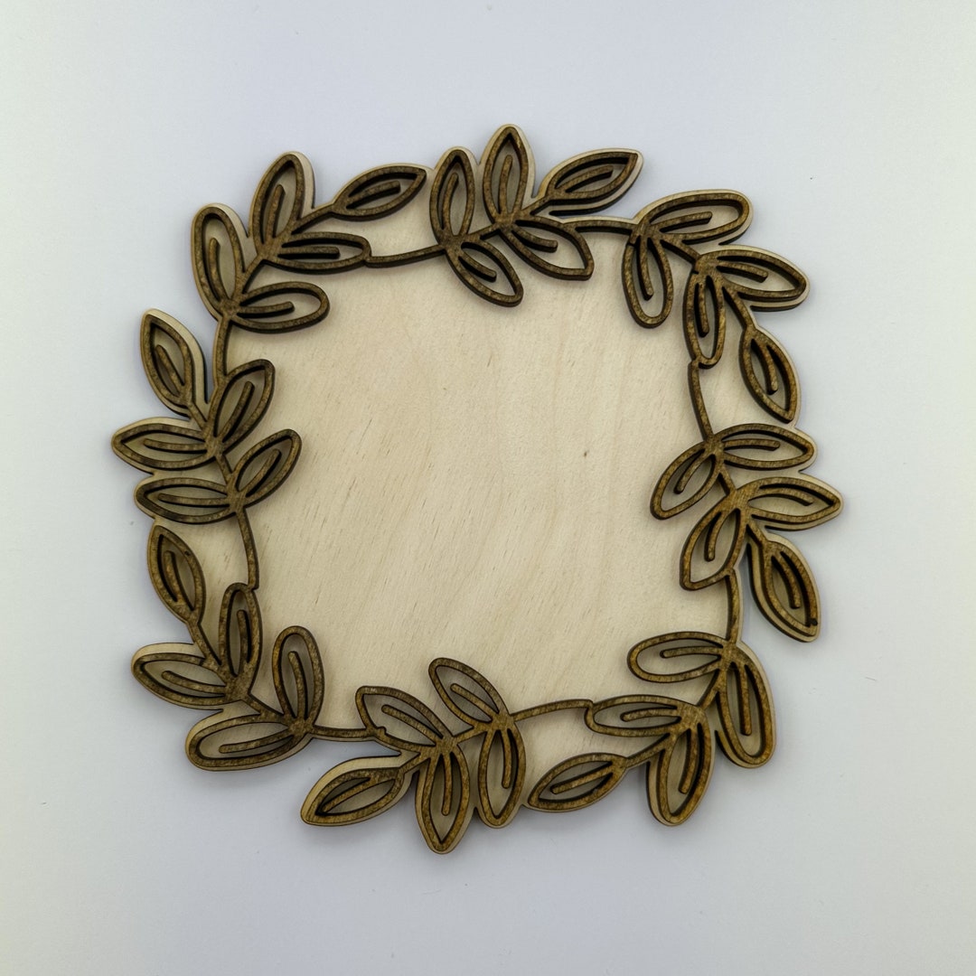 Leaf Monogram Layered Sign SVG, SVG for Laser Cutters, Glowforge ...