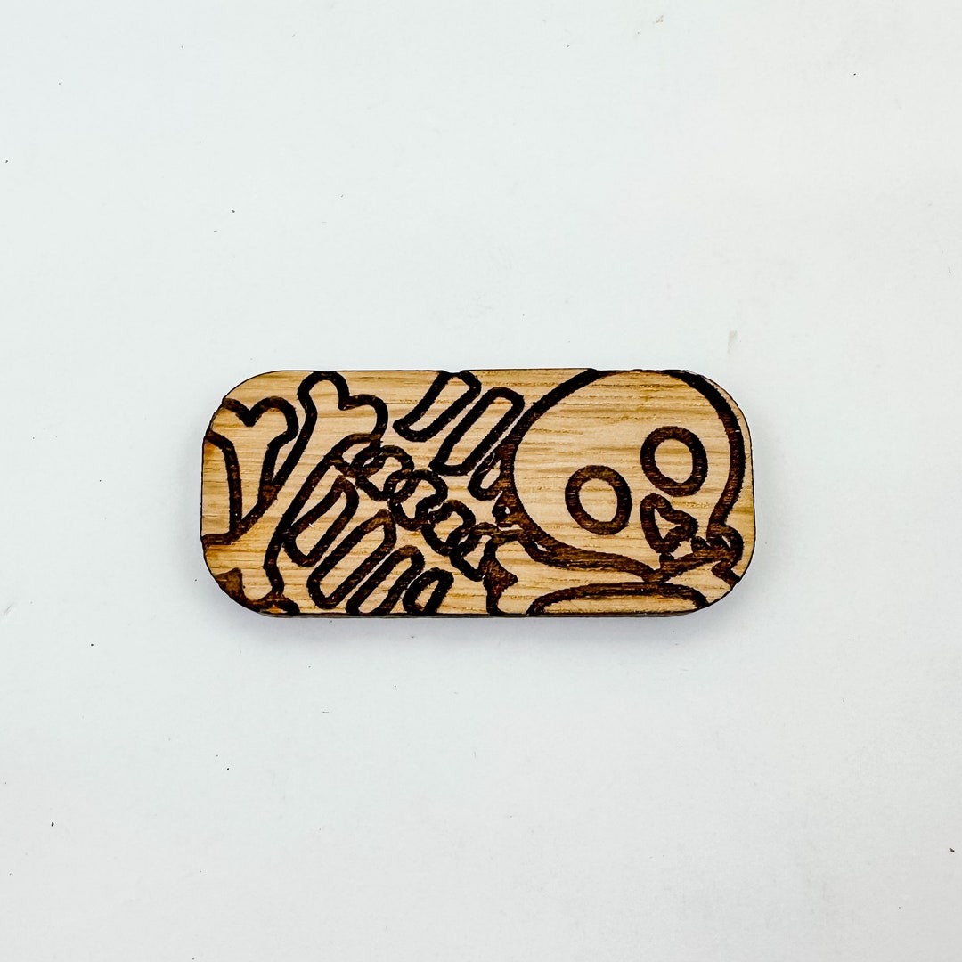 Skeleton Engraved Hair Clip SVG File, Laser SVG File, Hair Clip Cut ...