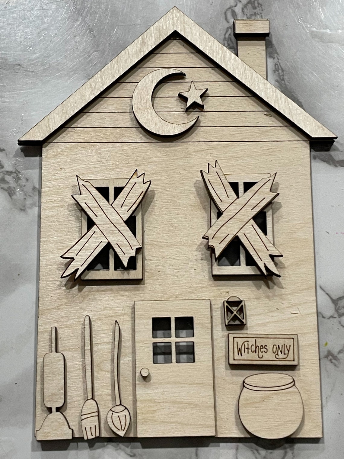 Haunted House SVG File, Mantle Decor Cut File, Laser Ready SVG ...