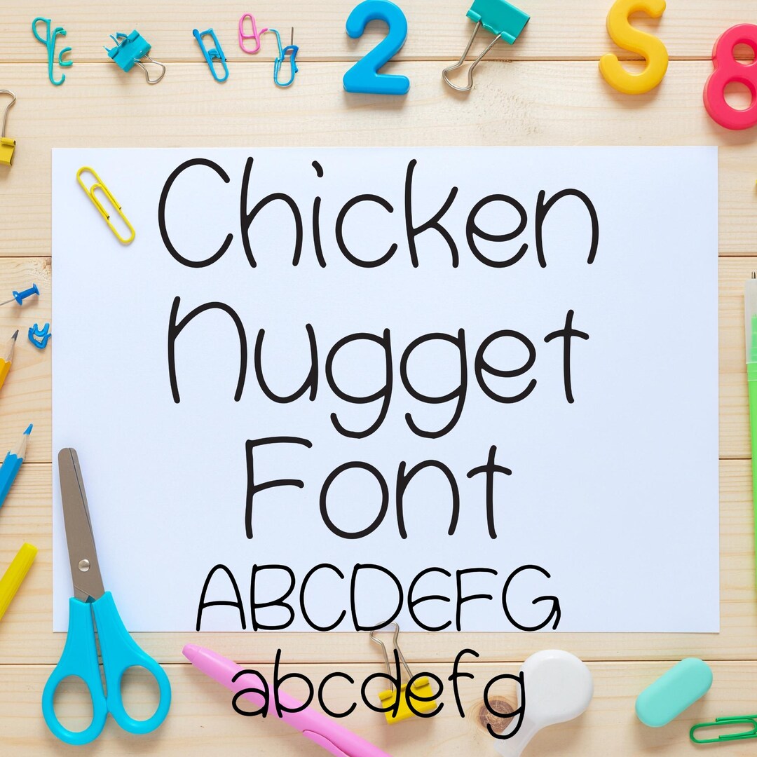 Chicken Nugget Font, Rounded Handwriting Font, Playful Chunky Font ...