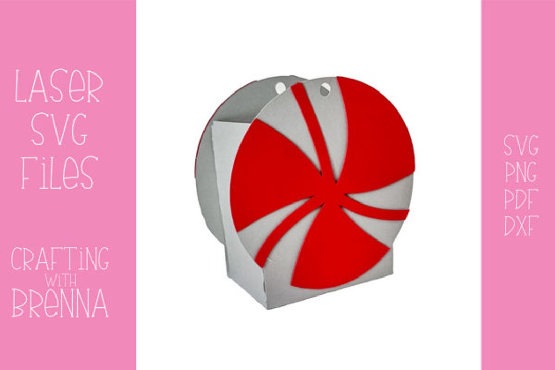 Peppermint Treat Box SVG, Paper Box SVG, Laser SVG File, Paper Cut File ...