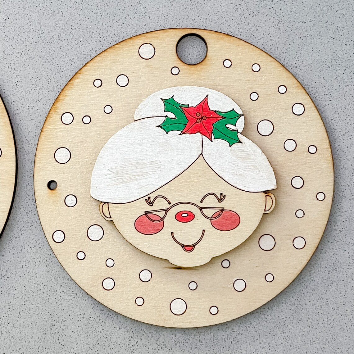 Santa and Mrs Clause Ornament SVG File Christmas Ornament SVG - Etsy