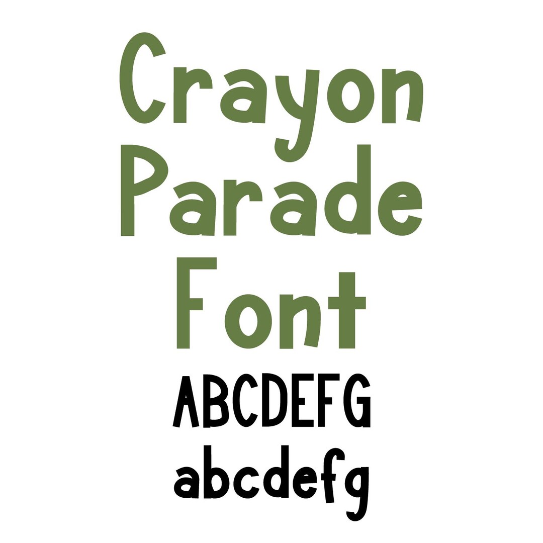 Crayon Parade Font, Handwritten Font, Cute Fonts, Commercial Use Font ...