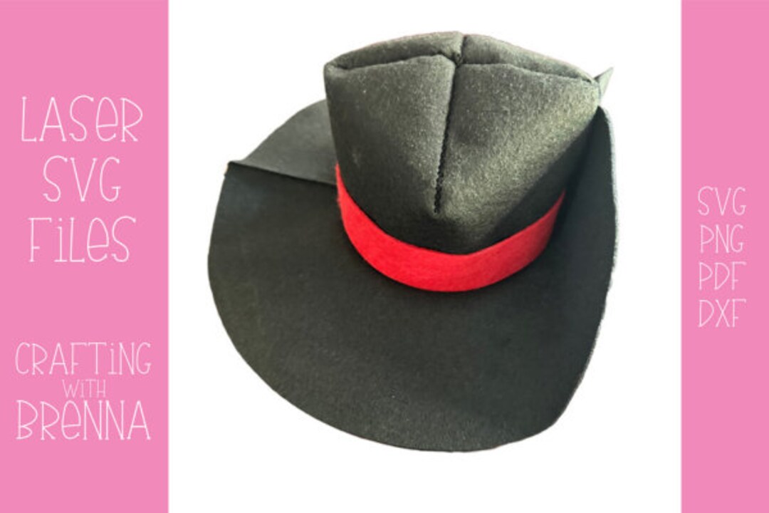 Cavalier Hat Pattern Laser Cut File, Glowforge Project, SVG File for ...