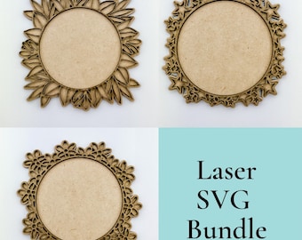 Wildflower Monogram Layered Sign SVG, SVG for Laser Cutters, Glowforge ...