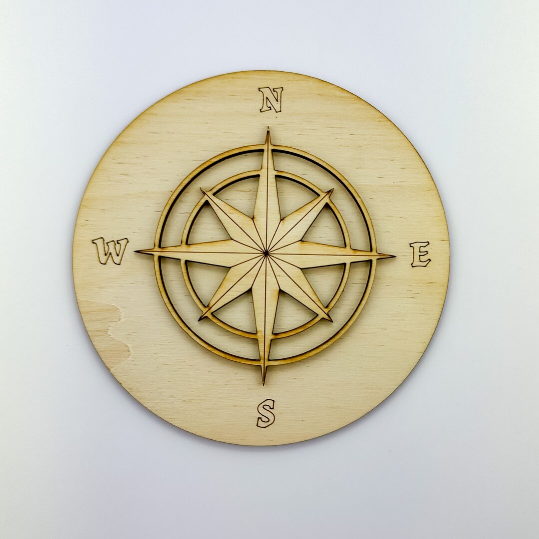 Compass Layered Sign SVG, SVG for Laser Cutters, Glowforge Project ...