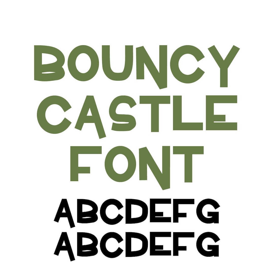 Bouncy Castle Font, Handwritten Font, Cute Fonts, Commercial Use Font ...