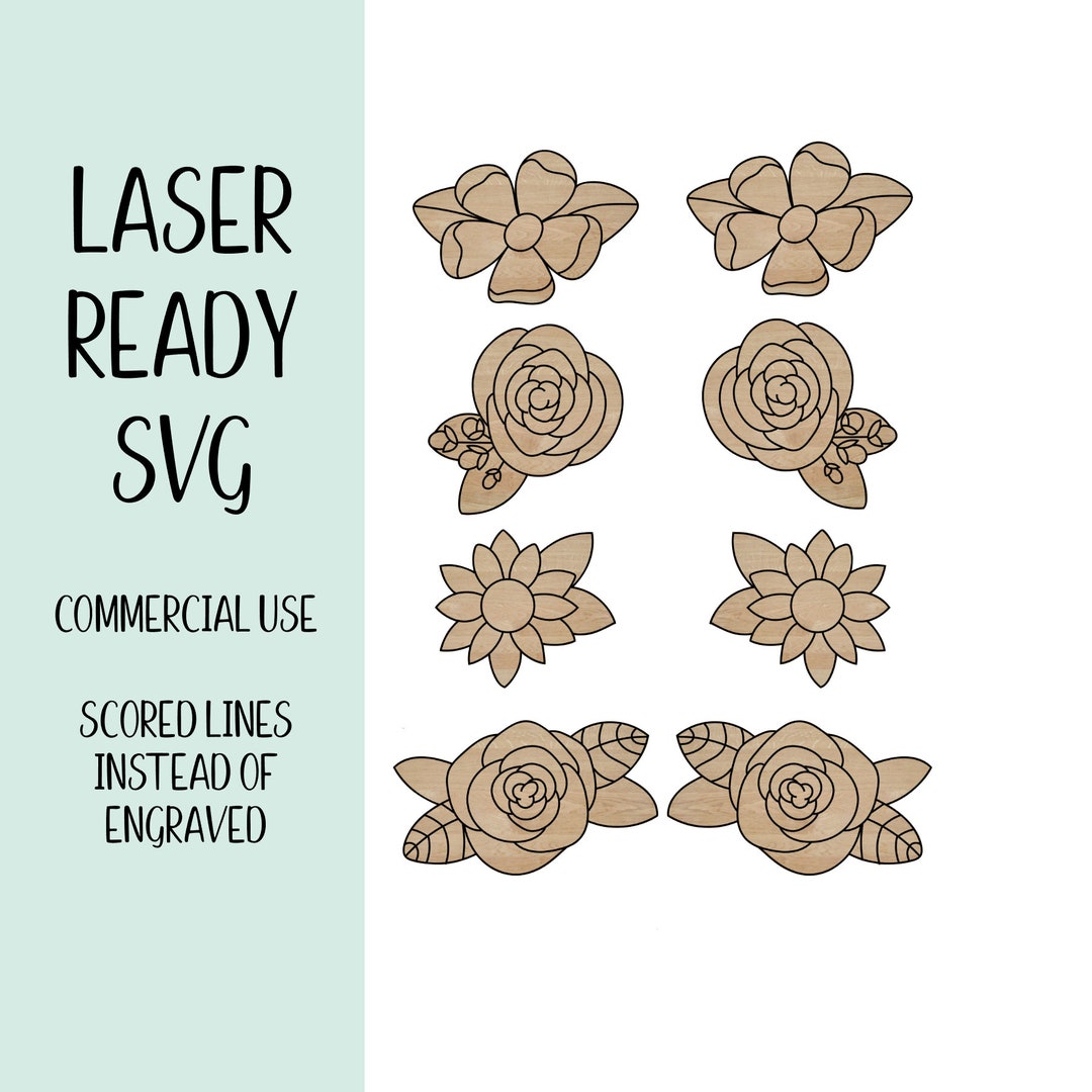 Flower Stud Earring SVG Bundle- SVG File Bundle- Stud Earring SVG ...