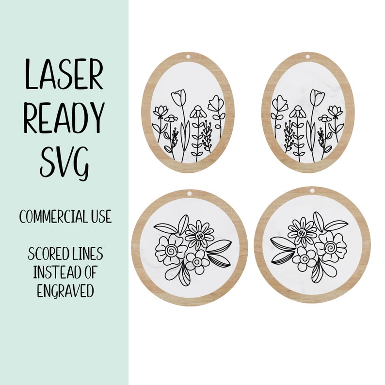 Flower Acrylic Earring SVG, Flower Inlay Earring Cut File, Earrings ...