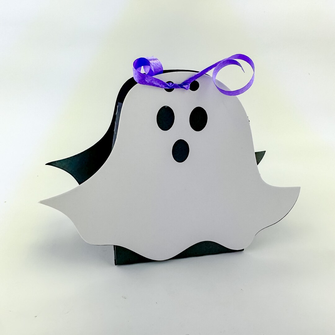 Ghost Treat Box SVG, Halloween Paper Box SVG, Laser SVG File, Paper Cut ...