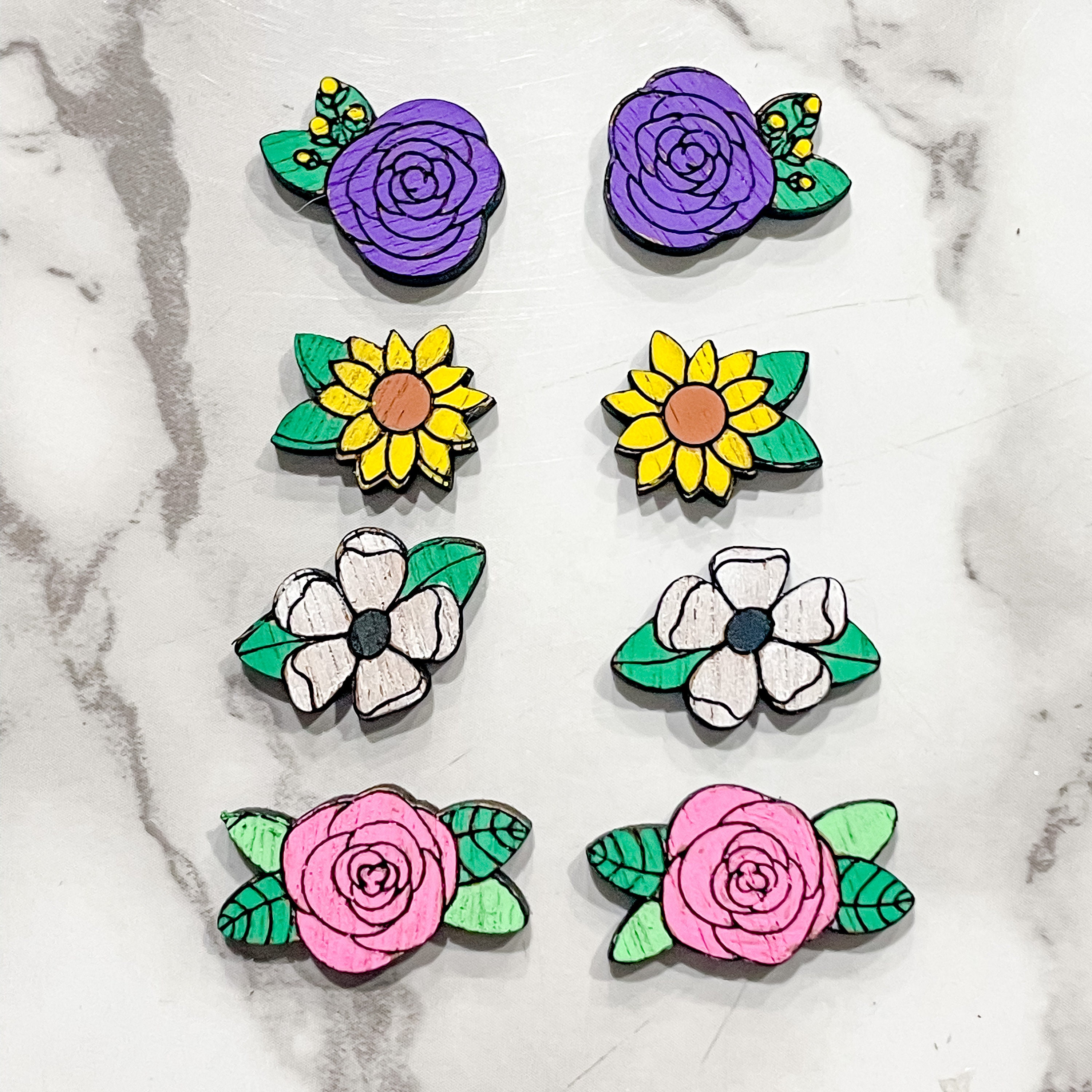 Stud Earring SVG Bundle Spring and Summer Designs Stud - Etsy