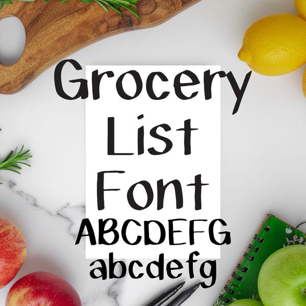 Handwritten Grocery List - Etsy