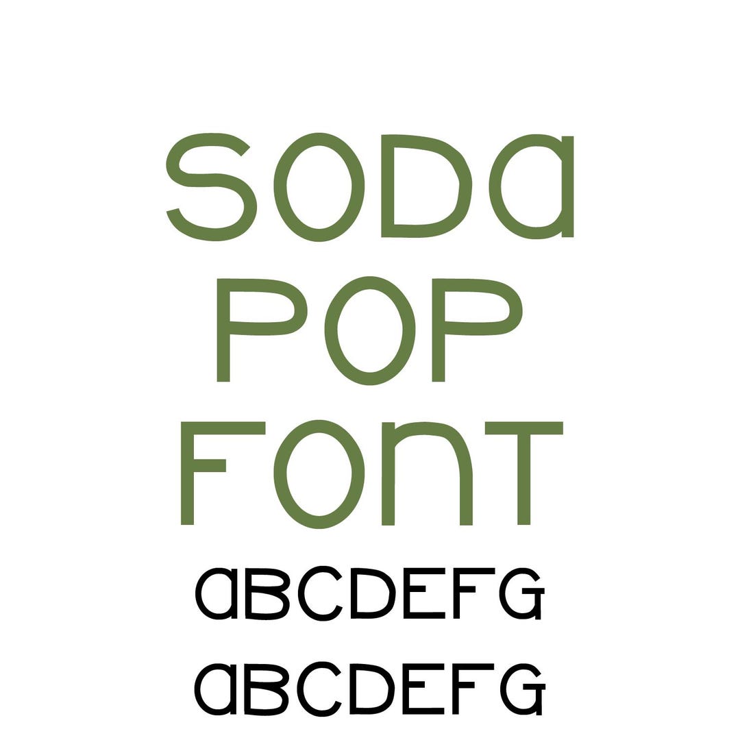Soda Pop Font, Handwritten Font, Cute Modern Font for Crafts ...