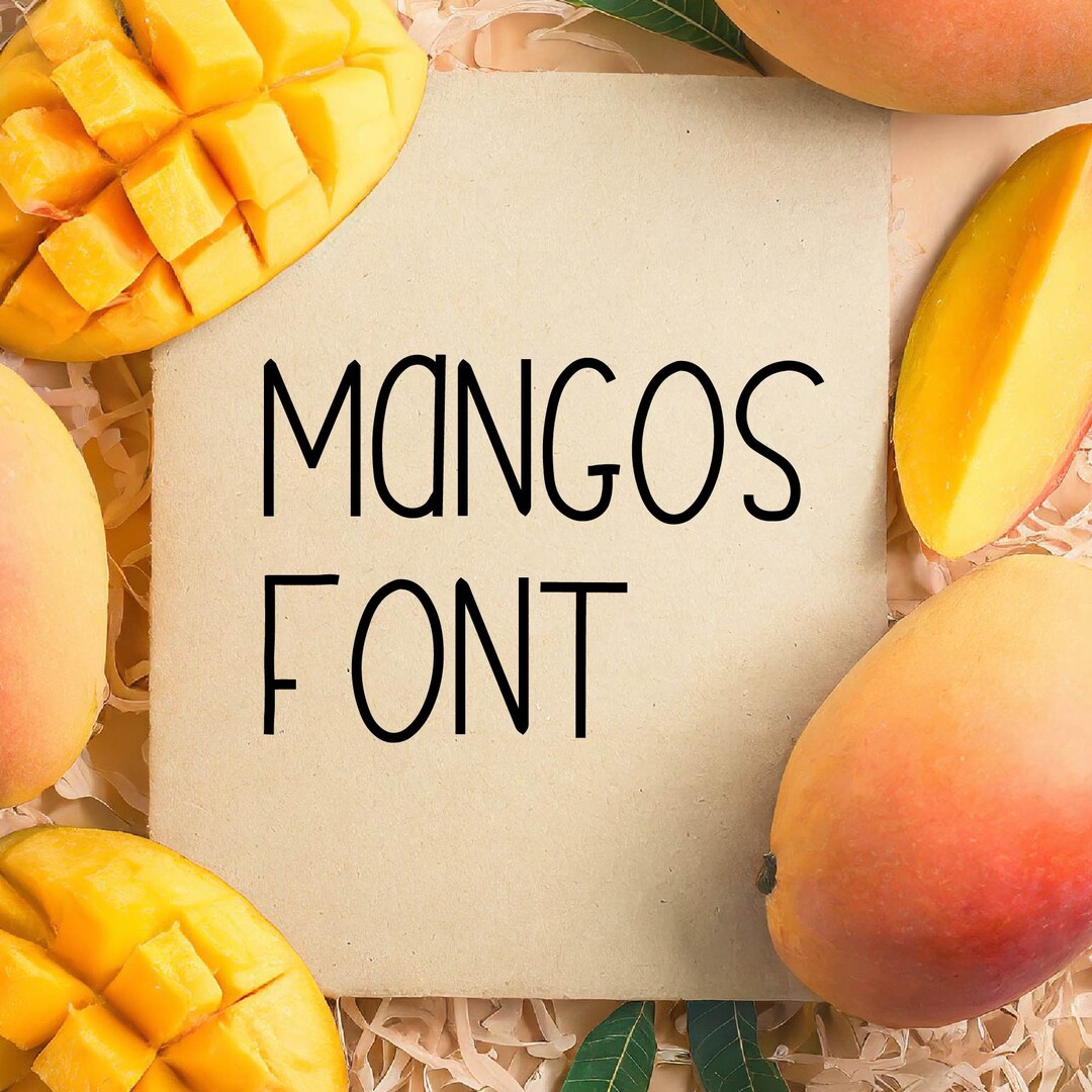 Mangos Handwritten Font for Crafts, Cute Modern Font, Commercial Use ...