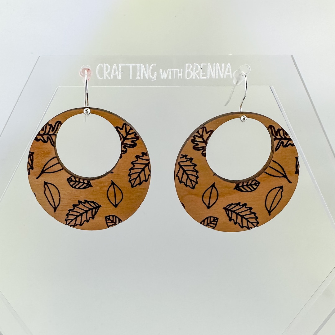 Fall Leaf Earring SVG File, Laser SVG File, Earring Cut File for Lasers ...