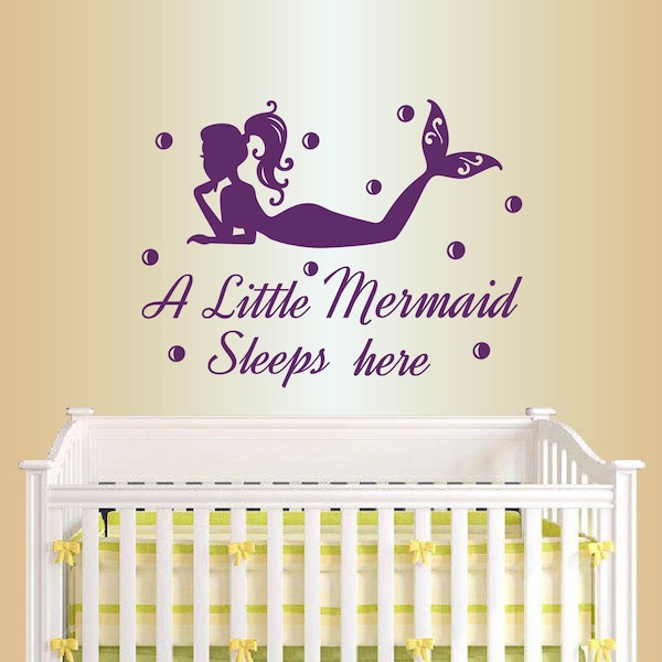 Gold Mermaid Wall Decal - Etsy