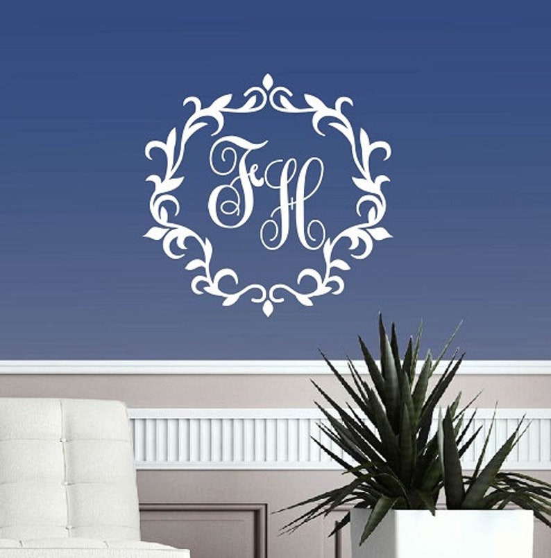 Wall Vinyl Decal Home Decor Art Sticker Custom Personalized Monogram ...