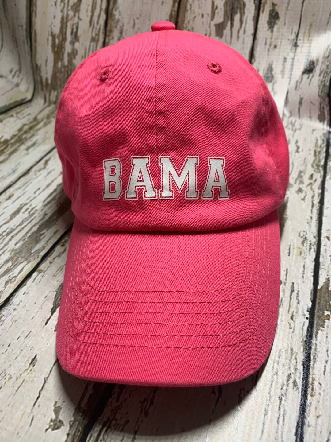 Baseball Cap, BAMA, White Vinyl Lettering - Etsy