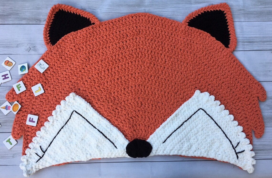 Woodland Nursery Decor Animal Rug Fox Rug Red Panda Mat - Etsy