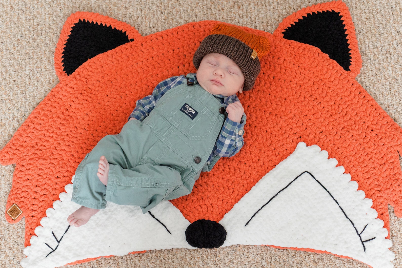 Woodland Nursery Decor, Animal Rug, Fox Rug, Red Panda Mat, Baby Play ...