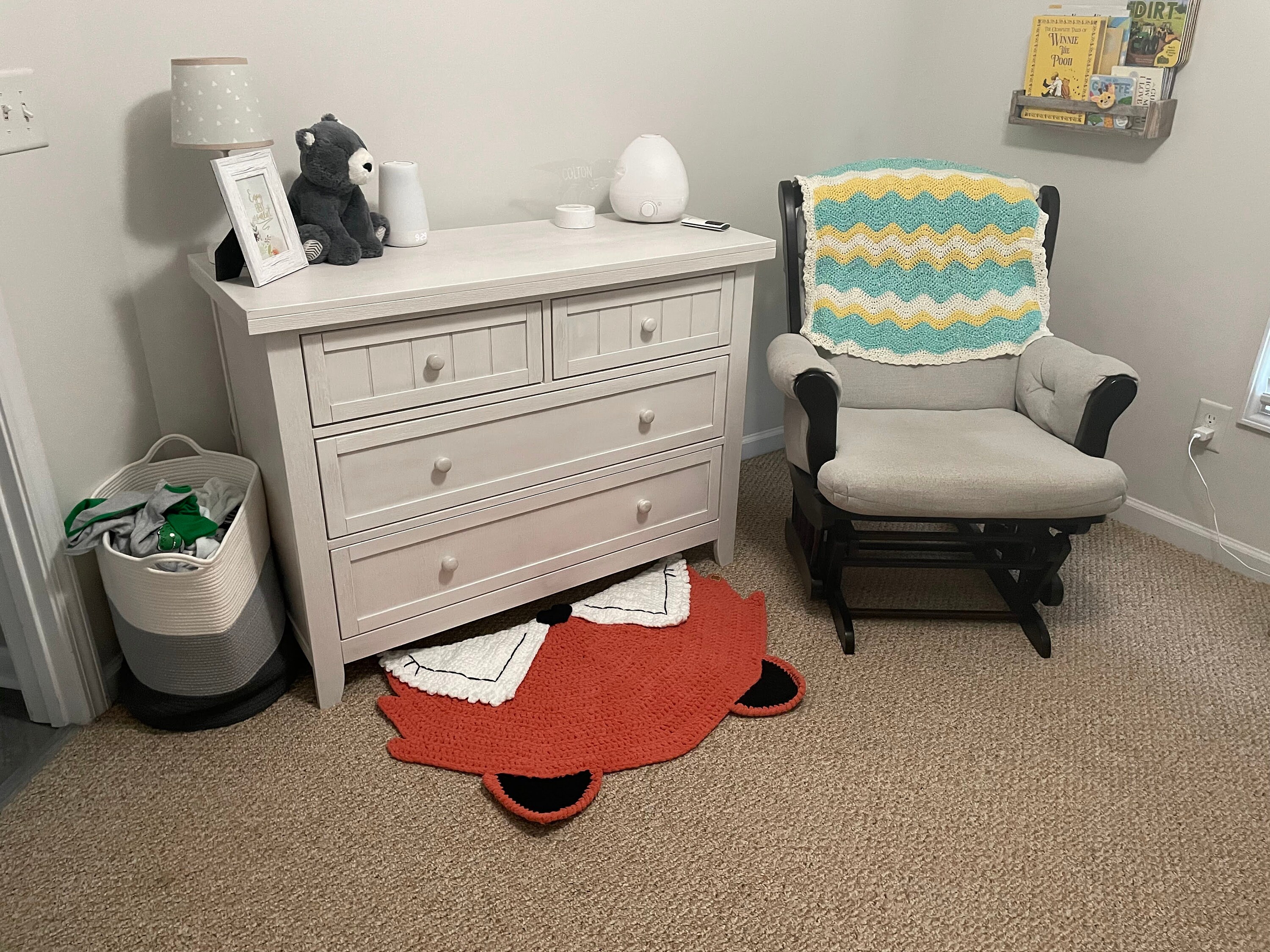 Woodland Nursery Decor, Animal Rug, Fox Rug, Red Panda Mat, Baby Play ...