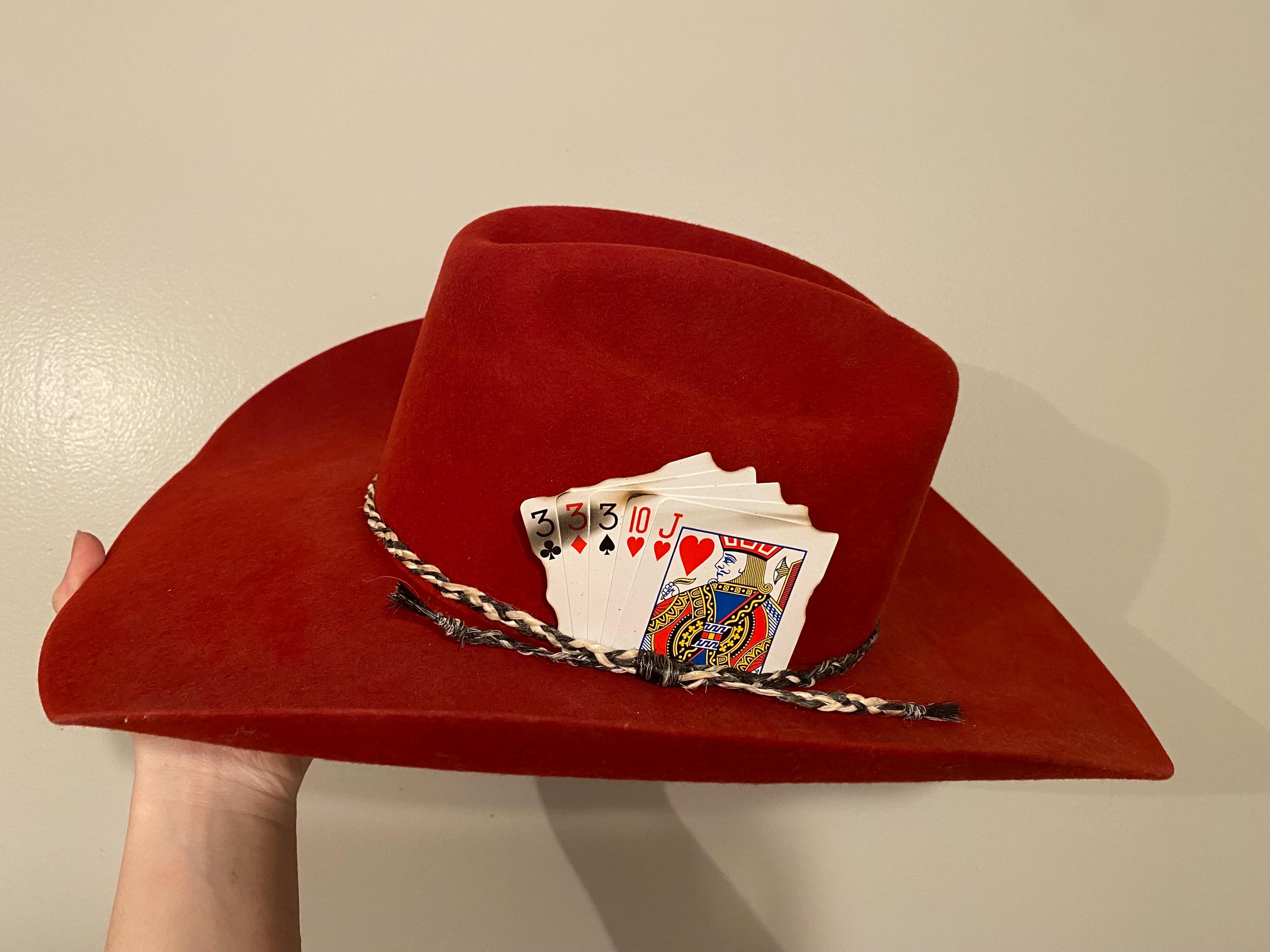 Playing Card Cowboy Hat Accent - Etsy