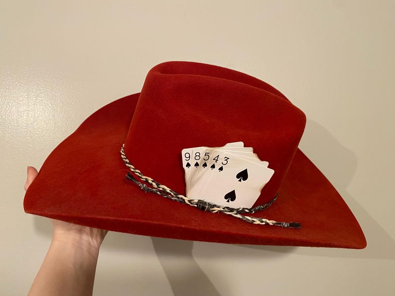 Playing Card Cowboy Hat Accent - Etsy