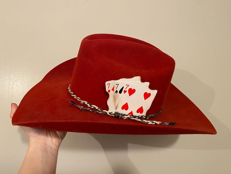 Playing Card Cowboy Hat Accent - Etsy