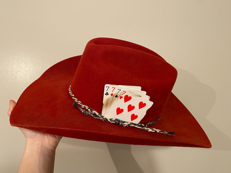 Playing Card Cowboy Hat Accent - Etsy
