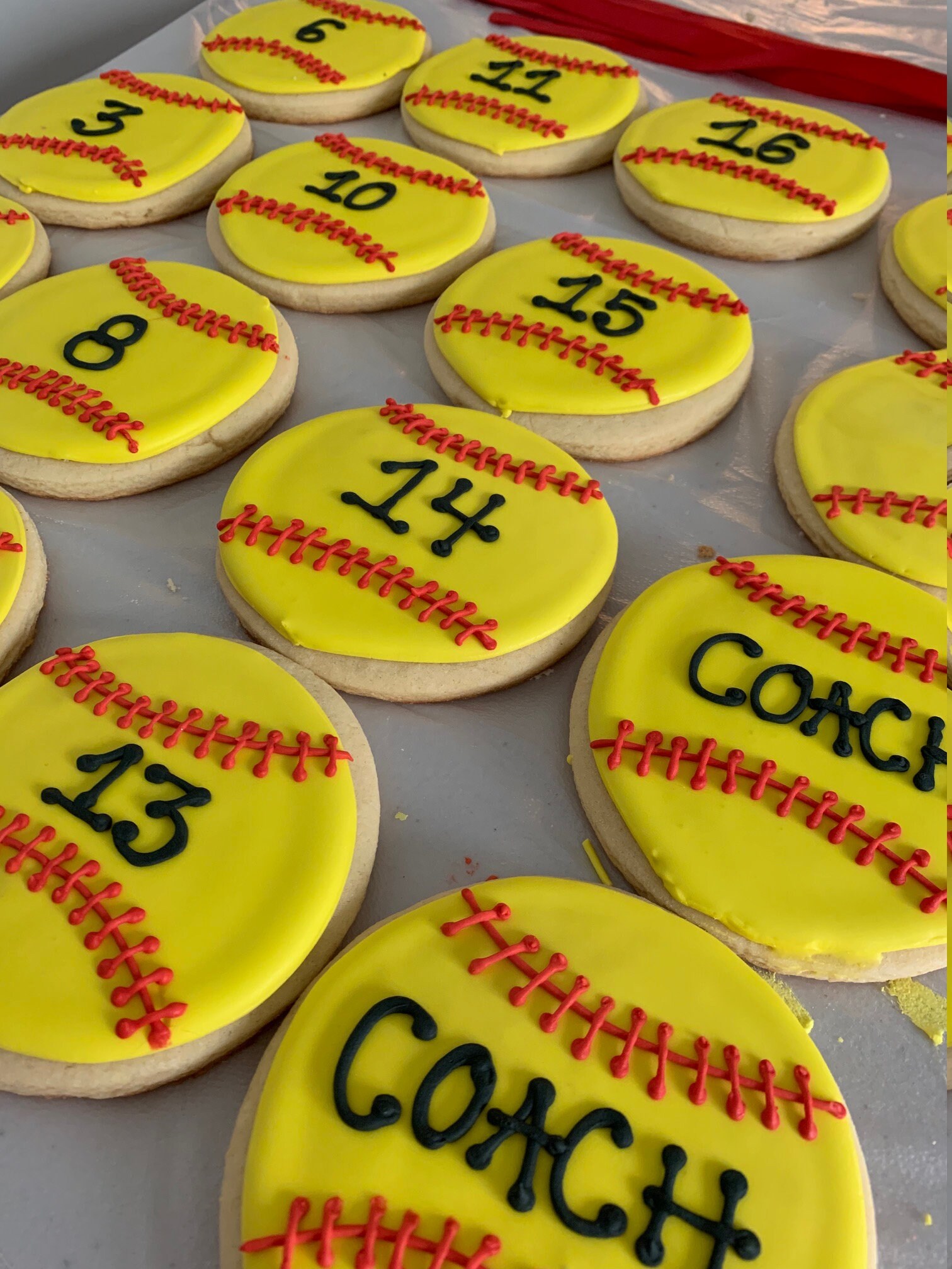 Softball Sugar Cookies assorted 12 Pack - Etsy