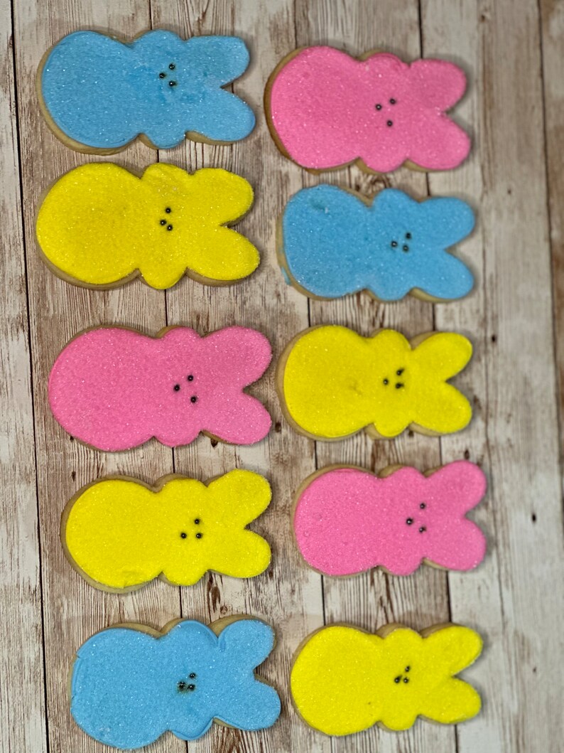 Peep Inspired Sugar Cookies (assorted 12 Pack) - Etsy