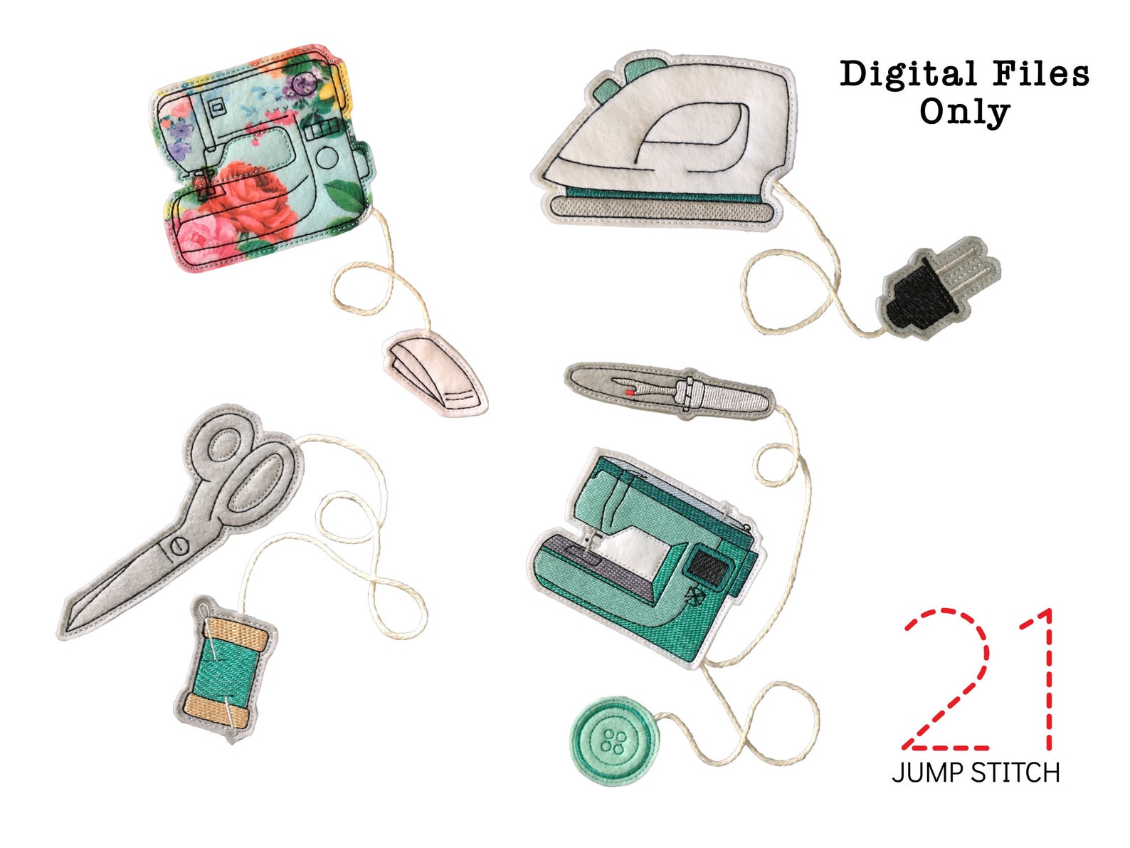 ITH Sewing Kit *DIGITAL FILE* in the Hoop Bookmark/feltie Embroidery ...