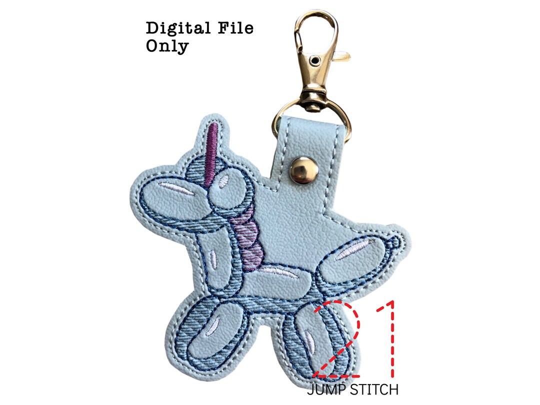 ITH Unicorn Balloon Animal Fob *DIGITAL FILE* in the Hoop Embroidery ...