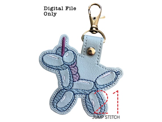 ITH Unicorn Balloon Animal Fob DIGITAL FILE in the Hoop - Etsy