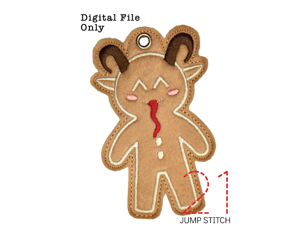 ITH Krampus Ginger Bread Ornament *DIGITAL FILE* in the Hoop Embroidery ...